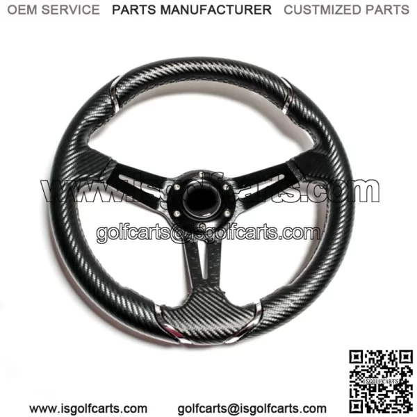 Club Car Precedent Golf Cart Steering Wheel 13 Inch Carbon Fiber w ...